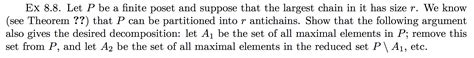 Solved Ex 8 8 Let P Be A Finite Poset And Suppose That The Chegg Com