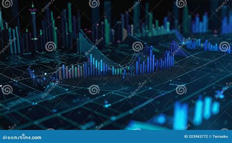 Abstract Dark Blue Background Statistical Resampling Data Sci Fi