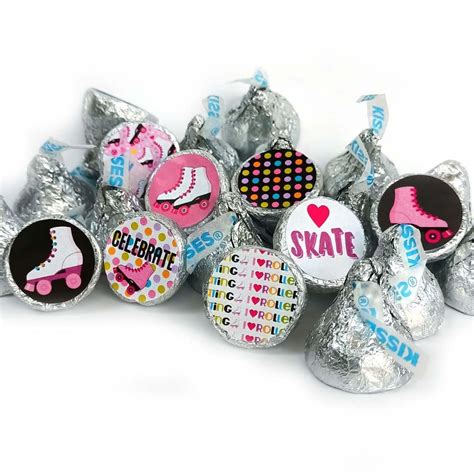 Shiyou Roller Skating Labels For Hersheys Kisses Chocolates By Roller Skate Candy Stickers