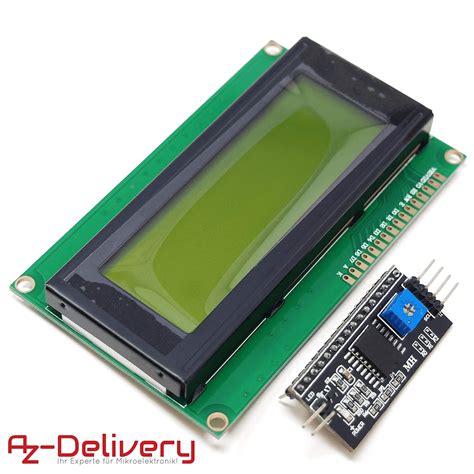 Dispositivos internos Informática AZDelivery HD LCD Display verde Modulo pantalla con
