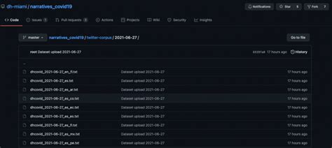 The GitHub Repo Digital Narratives Of Covid