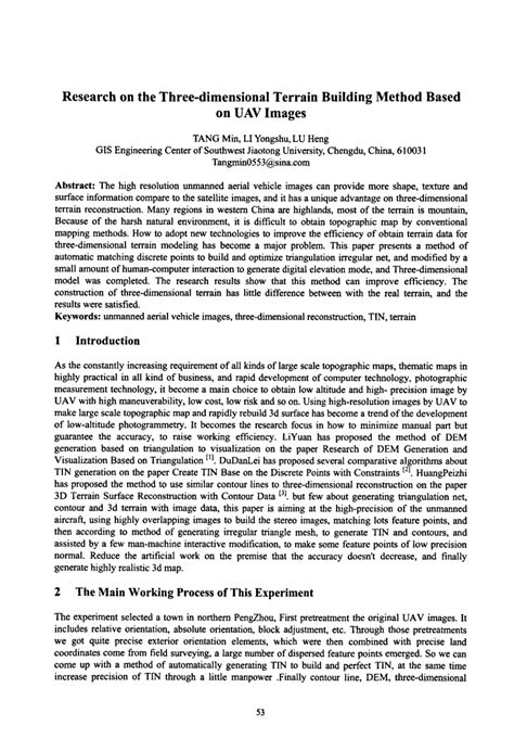 Pdf Research On The Three Dimensional Terrain Building