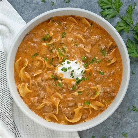Beef Stroganoff Soup Soupaddict