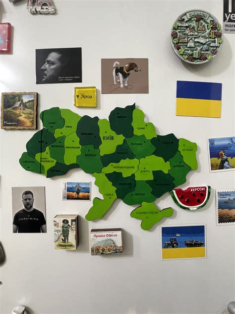 Купити Деревяна карта пазл України на магніті ціна 320 грн Prom Ua