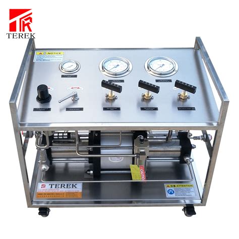 Pneumatic Driven Gas Pumps Double Drive Cylinder Test Pressurized Bench Pneumatic Pressure