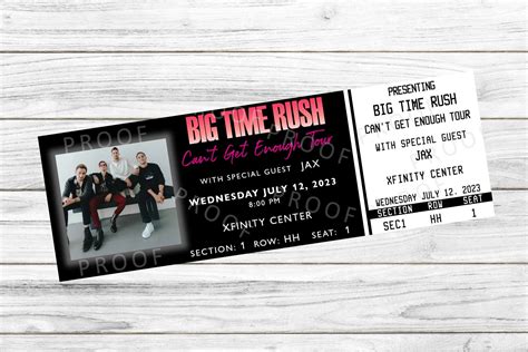 Big Time Rush Can't Get Enough Tour 2023 Customizable - Etsy