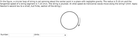 solved in the figure a circular loop of string is set
