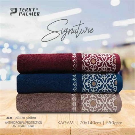 Promo Handuk Mandi Terry Palmer Signature Corak 70x140 Tebal 550 Diskon