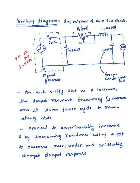 Lab 6 Step Response Analysis Of Series Rlc Circuit Studocu