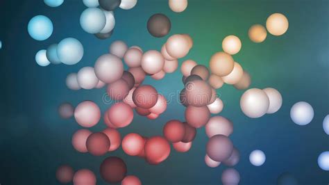 Colorful Molecular Structure Representation Floating In A Greenish Background Depicting Chemical