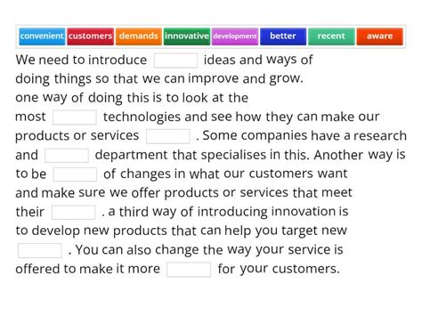 Drag And Drop And Fill The Gaps With The Correct Word Completa La Oración