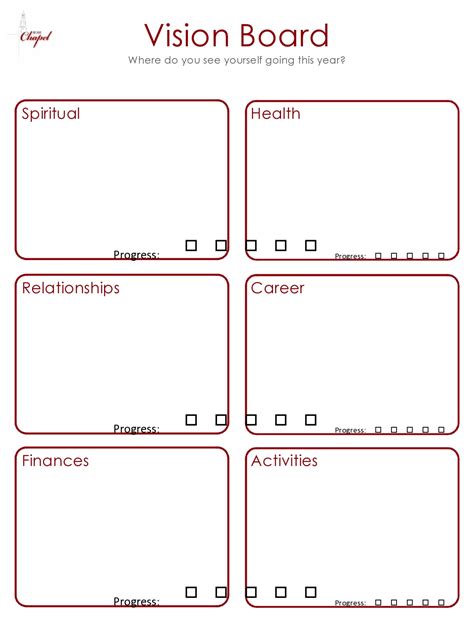 Vision Board Map Worksheet 26 Vision Board Templates [free And Printable