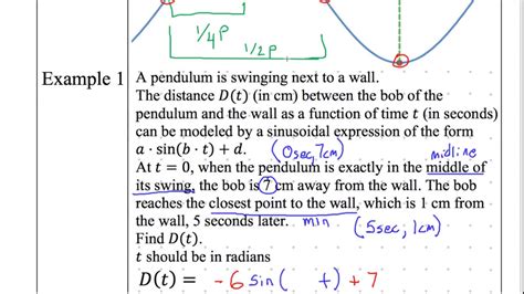 Algebra 2 Notes 9 10 Sinusoidal Function Word Problems Youtube
