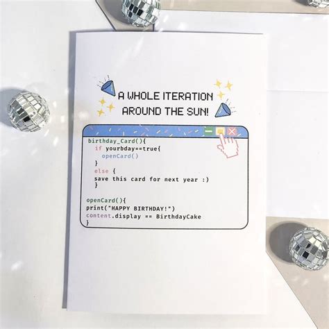 coding birthday card computer science cybersecurity theme birthday