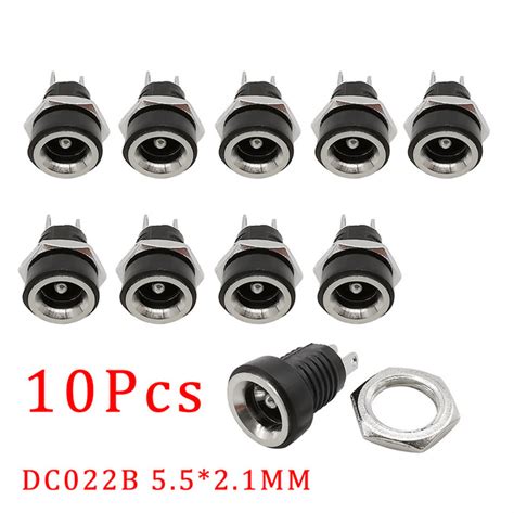 10pcs Dc Power Jack Socket Connector 5 5 2 1mm 3 5x1 3mm Male Female Todoelec Eande Market