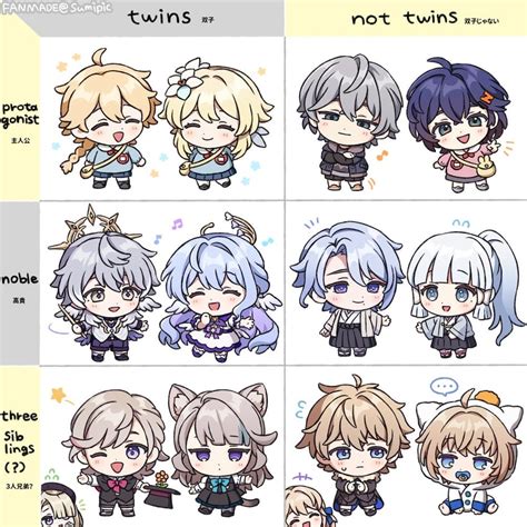 Lumine Aether Kamisato Ayaka Robin Lynette And 9 More Genshin Impact And 4 More Drawn By