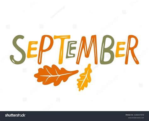 The Word September Clip Art