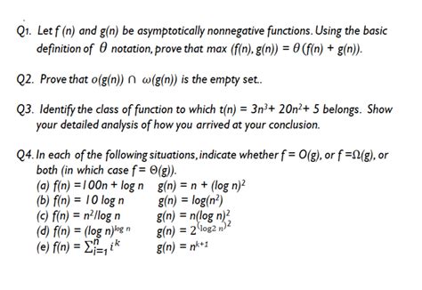 solved 1 let f n and g n be asymptotically nonnegative