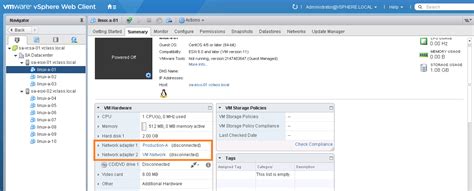 Virtualization The Future Vsphere Vm Connected To Unknown Network