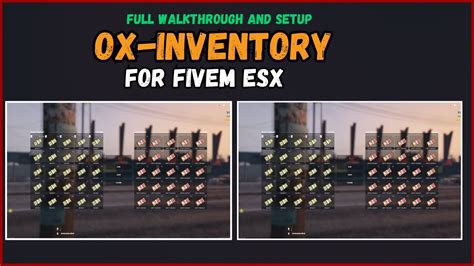 How To Install Ox Inventory Fivem Esx Latest 2024 Esx Legacy Cash As Item Free 2024