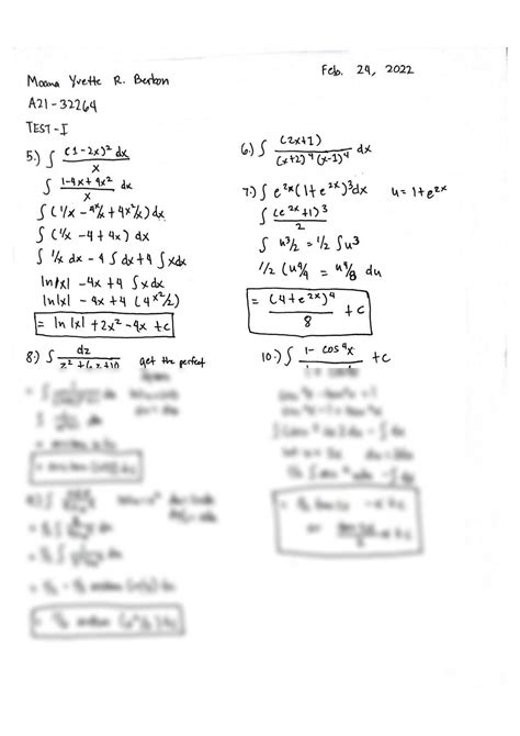 Solution Basic Integral Formula Example Studypool