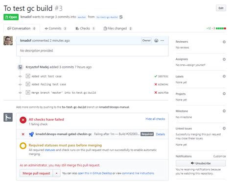 gated check in build on azure devops for core app