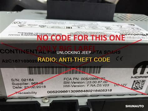 Unlocking Jeep Radio Anti Theft Code ShunAuto