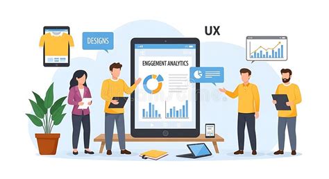 Ux Design And Data Analysis Team Stock Illustration Illustration Of