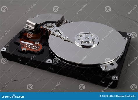 Disassembled Computer Hard Drive With Mirror Disks Stock Photo Image Of Store Disc
