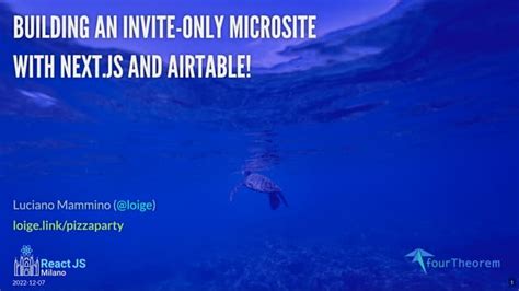 Building An Invite Only Microsite With Nextjs And Airtable Reactjs Milano Ppt