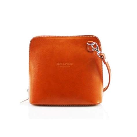 Brown Vera Pelle Small Crossbody Bagclassic Gorgeous Smooth Italian