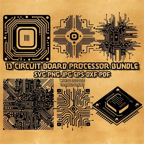 Circuit Board Svg Bundle Computer Processor Svg Tech Svg Engineering Svg Motherboard Cpu Svg