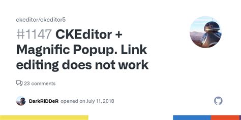 CKEditor Magnific Popup Link Editing Does Not Work Issue 1147 Ckeditor Ckeditor5 GitHub
