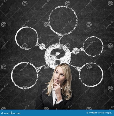 Problem Scheme Stock Image Image Of Cheerful Girl Icon 47943911