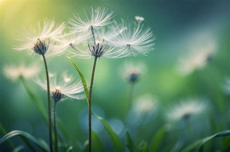 premium photo dandelion abstract background shallow depth of field