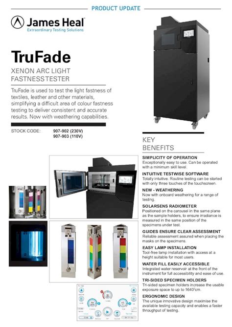 Pdf Xenon Arc Light Fastness Tester James Heal · Traditional Light Fastness Machines Have