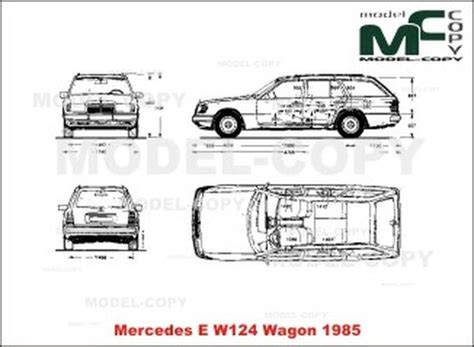 Mercedes Benz E Class W124 Wagon 1985 Disegno 2d 30021 Model