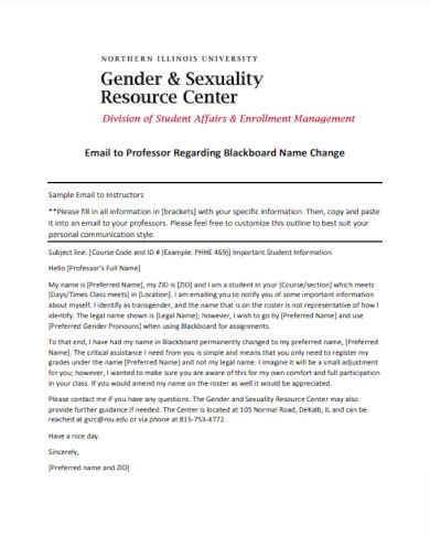 Email To Professor Examples To Download