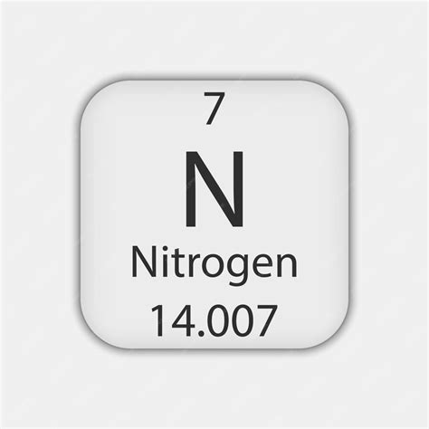 Premium Vector Nitrogen Symbol Chemical Element Of The Periodic Table