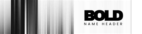 Free Bold Name Header Template To Edit Online