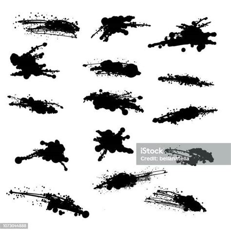 추상 그런 지 벡터 설정합니다 예술적 스플래시 지우고 관광 명소 잉크 얼룩 배경 0명에 대한 스톡 벡터 아트 및 기타 이미지 0명 검은색 더러운 Istock
