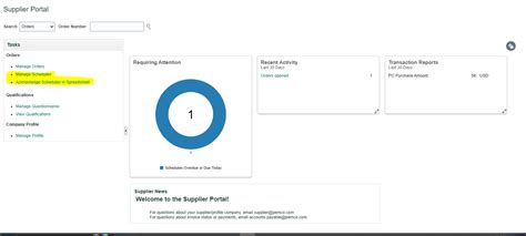 How To Disable The Manage Schedules Option In Supplier Portal — Cloud