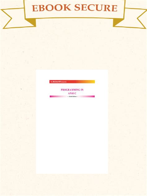 Programming In Ansi C 6th Edition E Balagurusamy Ebook Pdf Pdf