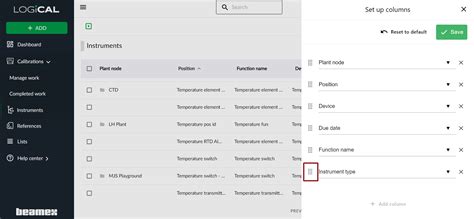 Column Configurator Logical Help