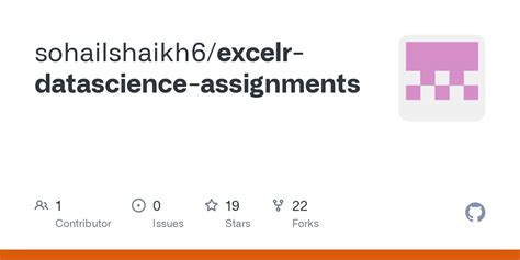 github sohailshaikh6 excelr datascience assignments