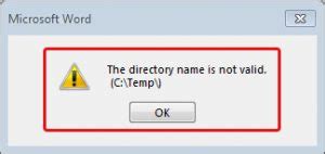 Fix The Directory Name Is Invalid Error In Windows