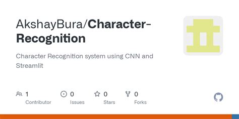 Github Akshaybura Character Recognition Character Recognition System Using Cnn And Streamlit