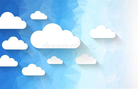 Cloud Theme Vector Background Stock Illustration Illustration Of Form Geometric 63150359