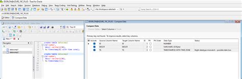 Small Display Issue In Compare Data Screen Toad For Oracle Beta