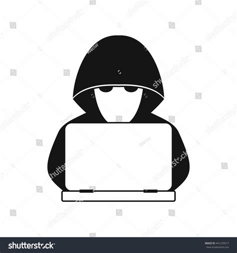 Computer Hacker Laptop Icon Simple Style Stock Vector Royalty Free Shutterstock